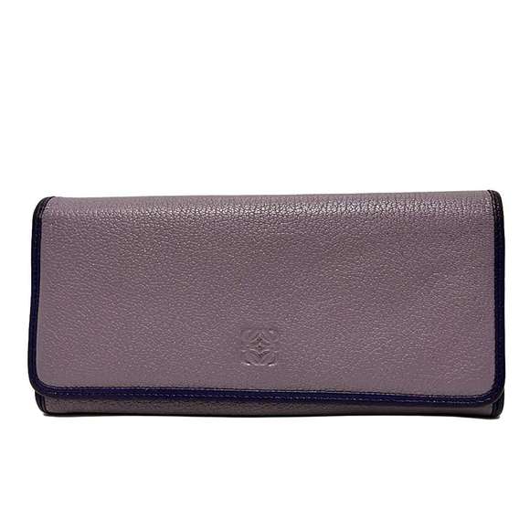 Loewe | Bags | Loewe Padlock Leather Long Wallet Light Purple | Poshmark